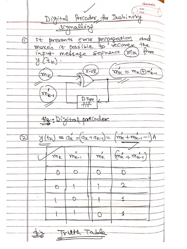 Lecture-8-DC-Precoder and Modified Duobinary Signalling | PDF