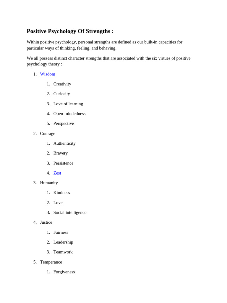 Discover Your Personal Strengths | PDF | Positive Psychology | Courage