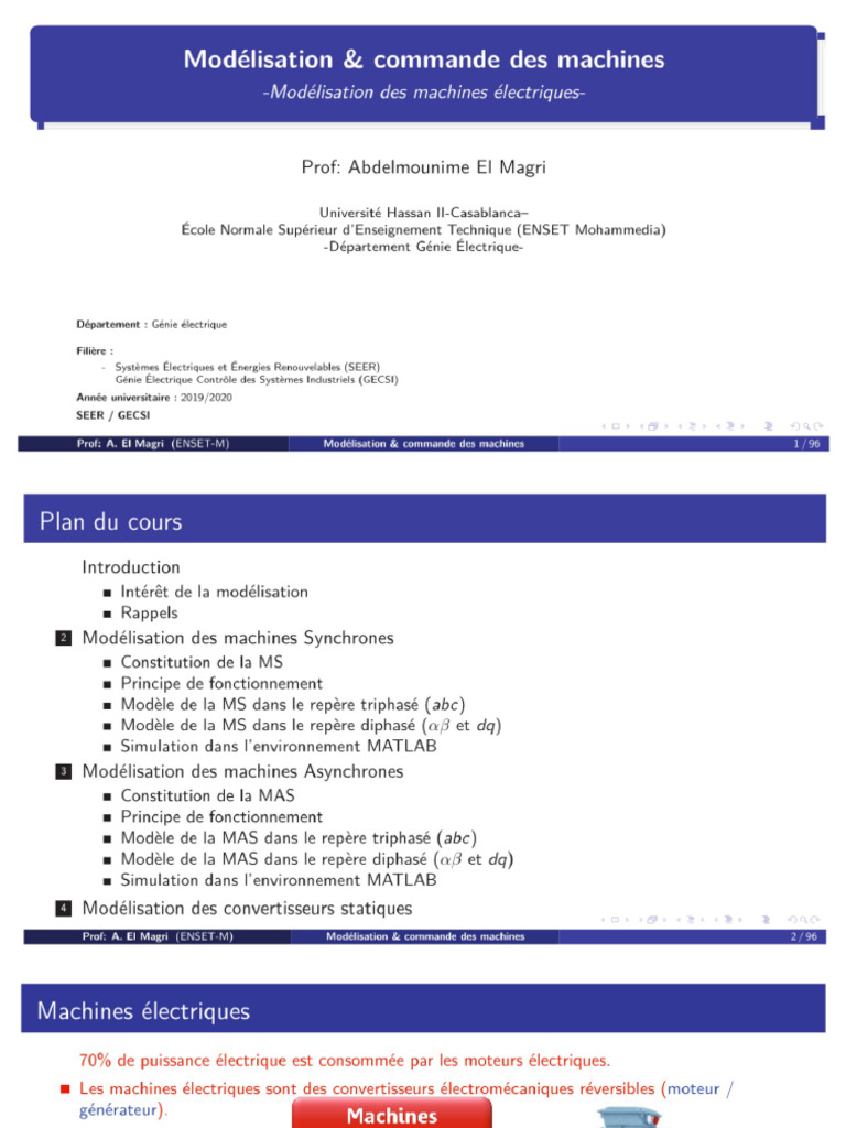 Cours - M.Magri - Partie Modélisation | PDF
