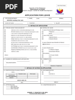 CS Form No. 6 Revised 2020 Application For Leave Fillable | PDF ...