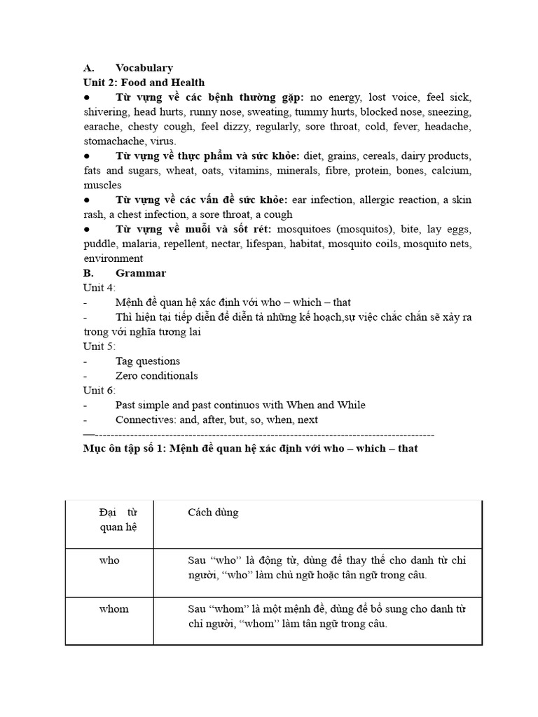 NhiÃ N. Review Final Test - Buá I 3 | PDF