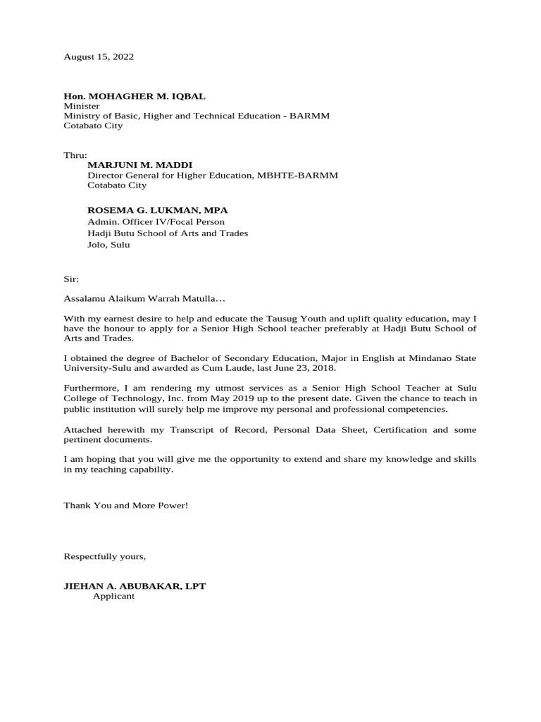 App. Letter 2222 | PDF