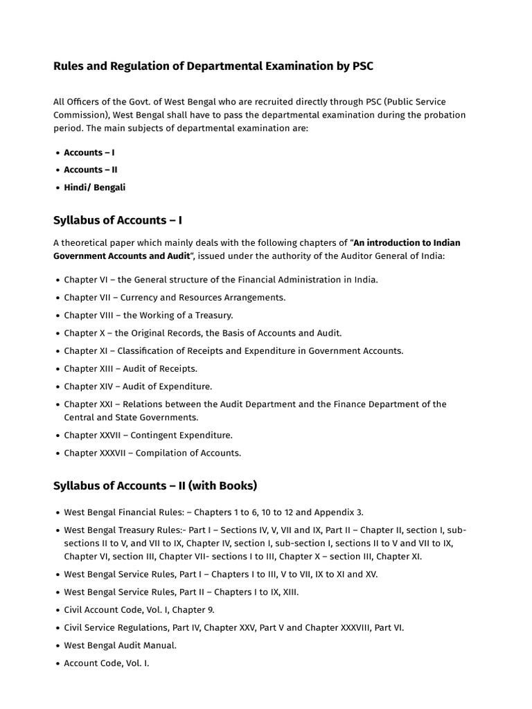 PSC Departmental Exam Rules 2025 | PDF | Justice | Crime & Violence