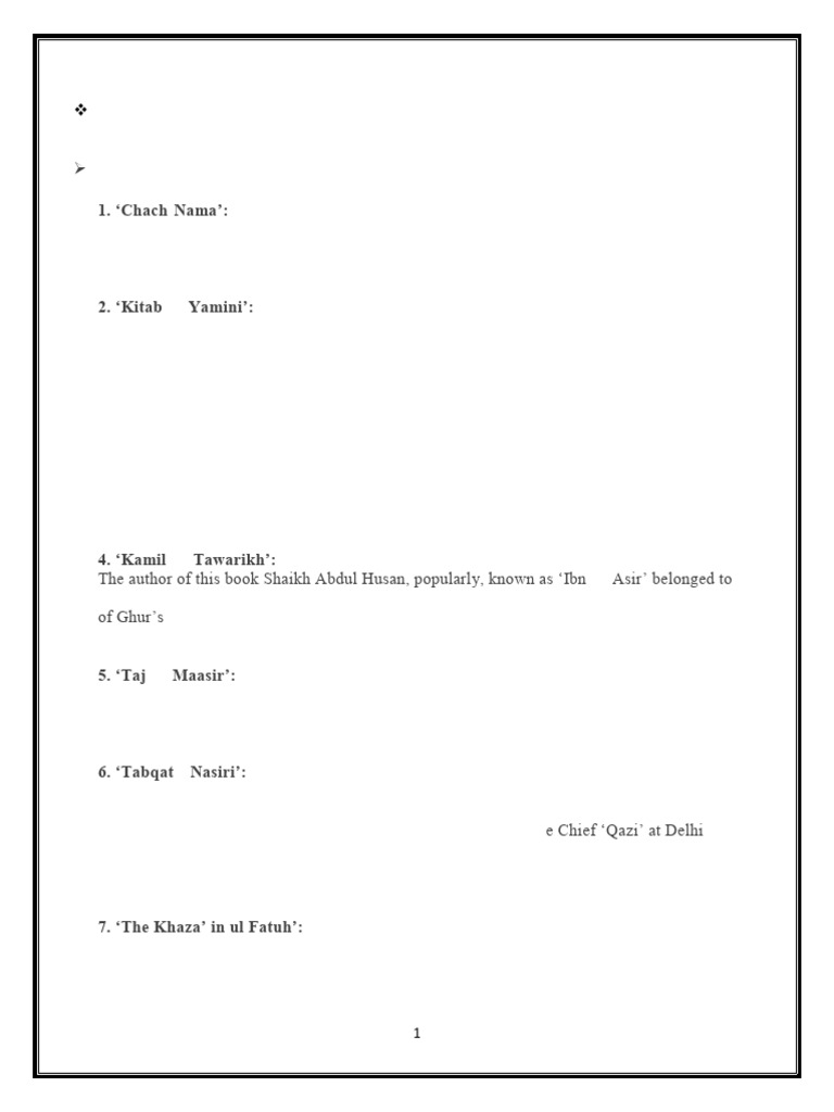 Historical Sources of the Delhi Sultanate | PDF