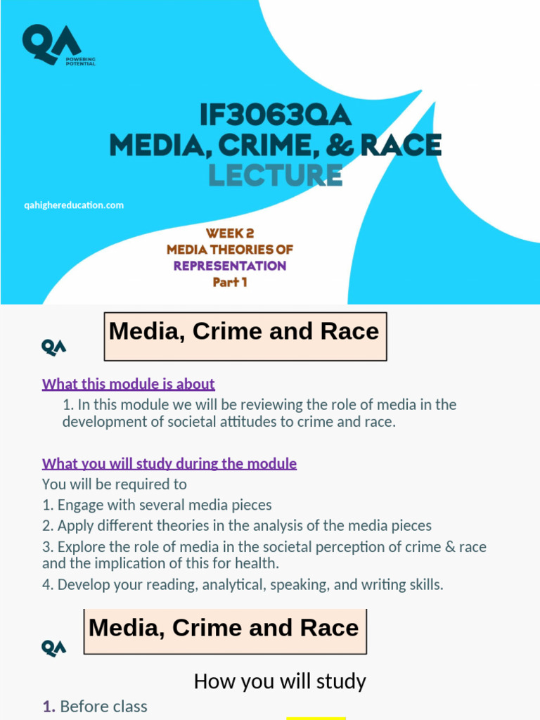 IF3063QA Week 2 Lecture - Media Representation Theories | PDF ...