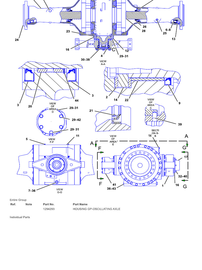 Housing Oscillating Axle 966H Diagram | PDF
