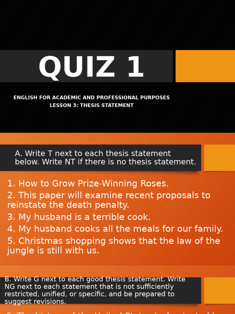 Quiz 1 - Eapp Lesson 3 | PDF