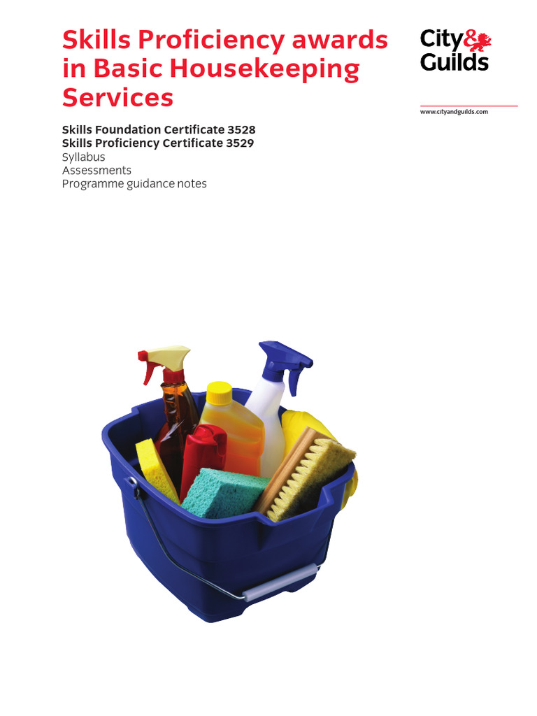 3528-51 Housekeeping Services Qualification Handbook | PDF ...