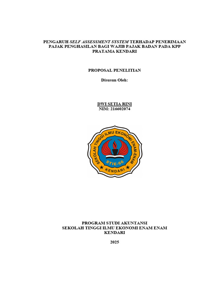 Draft Proposal Dwi Rev | PDF