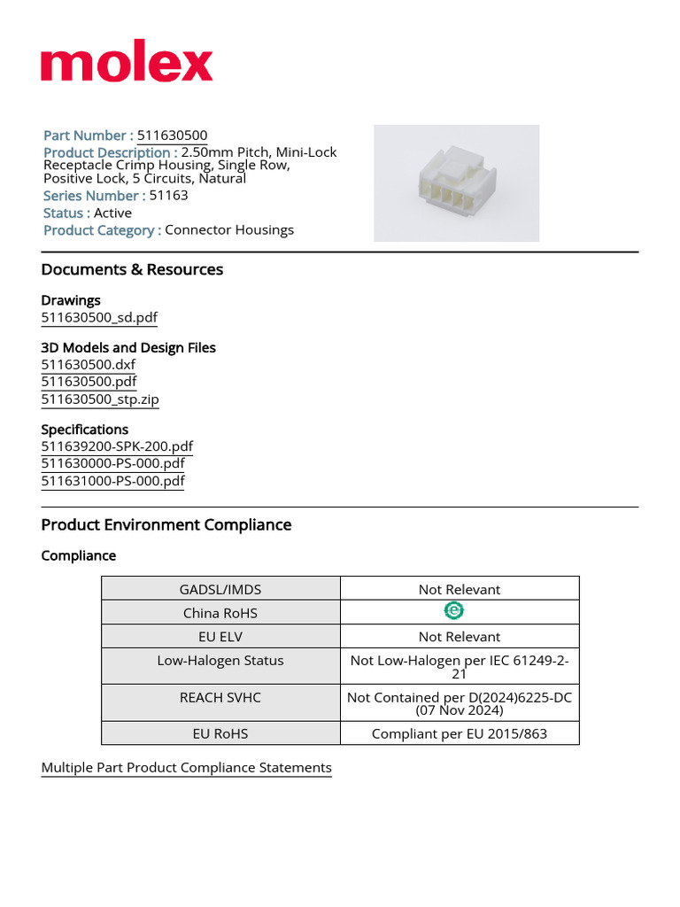 Documents & Resources: Part Number: Product Description: Series Number ...