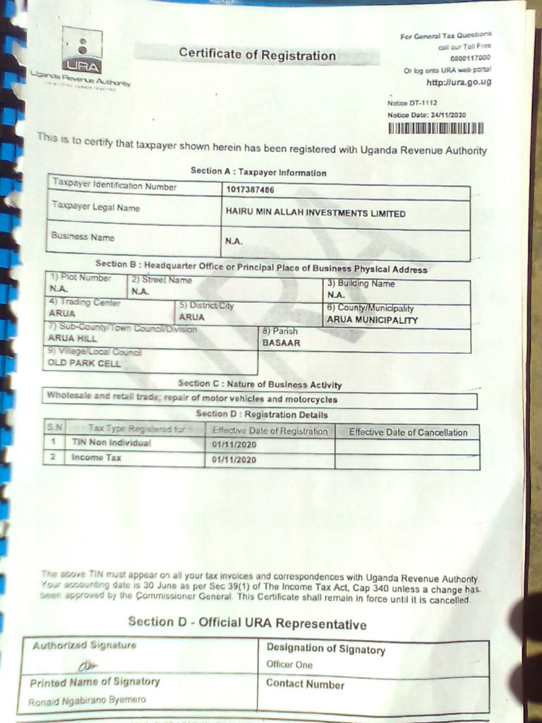 Certificate of Registration | PDF