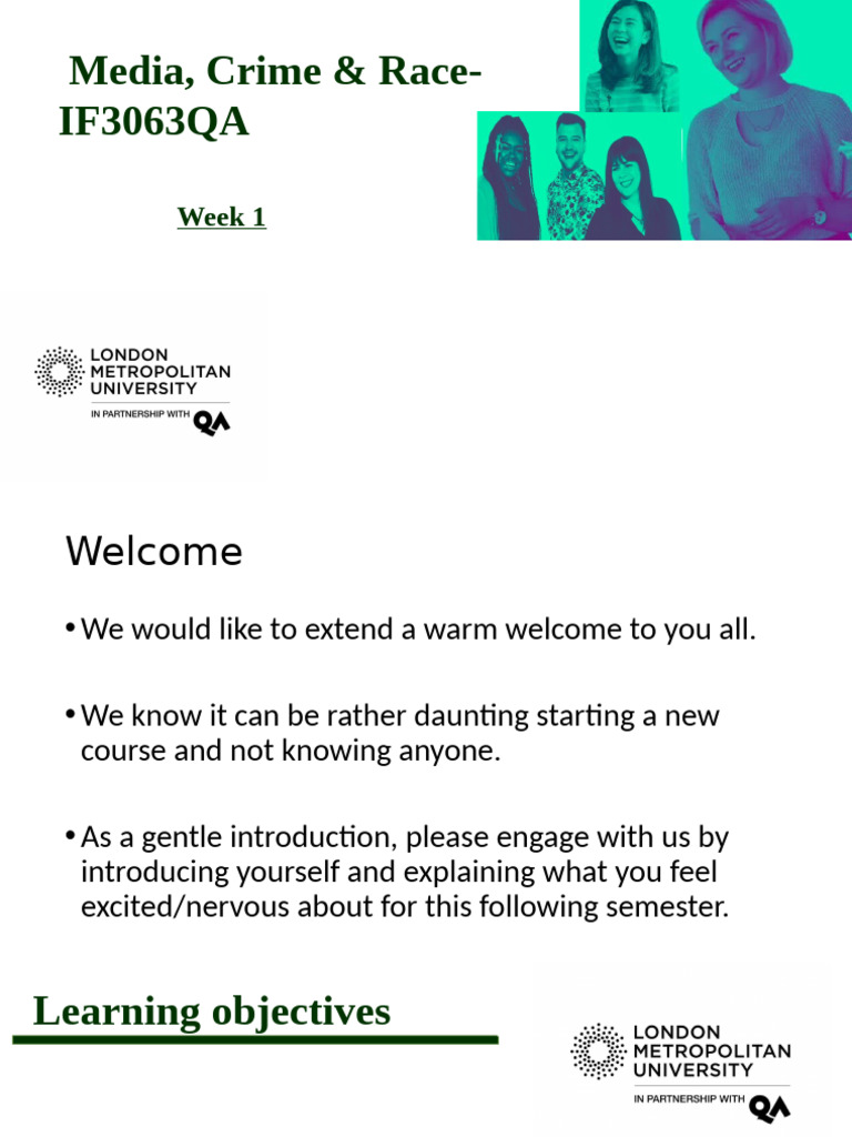 Module Introduction - Week 1 | PDF | Race (Human Categorization) | Critical Thinking