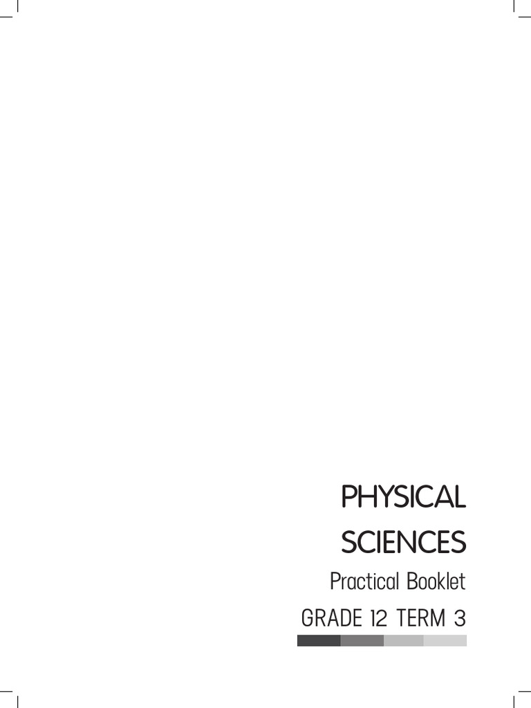 GR 12 Term 3 2018 Ps Practical Booklet | PDF | Resistor | Voltage