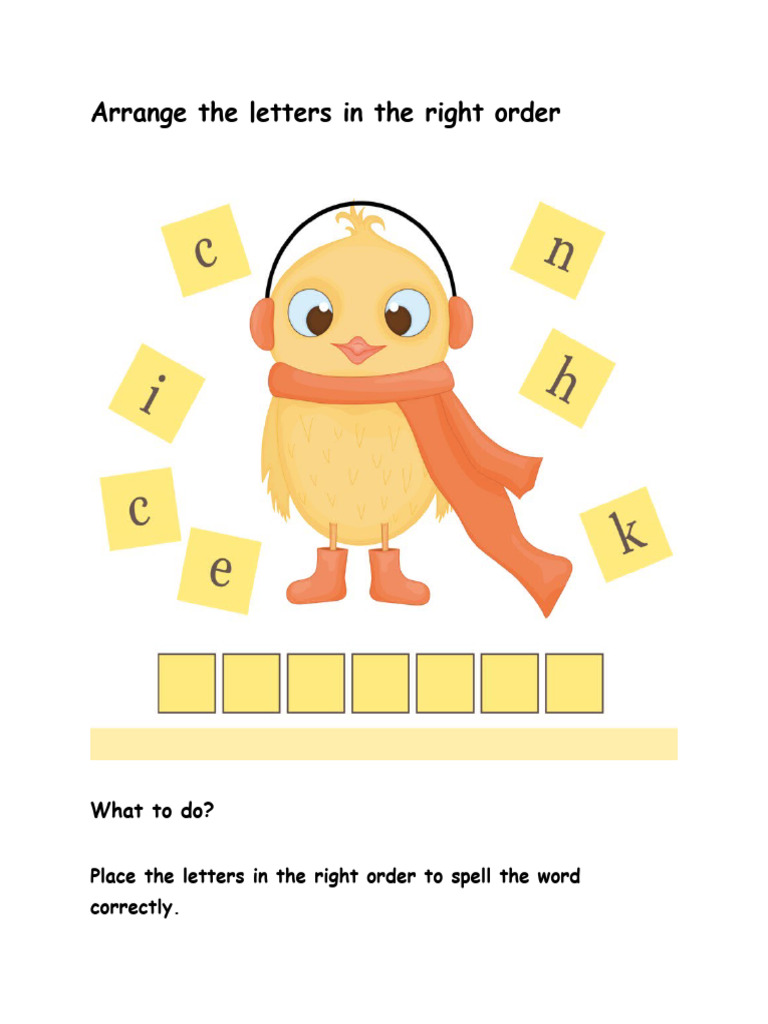 Arrange The Letters III Eng Literacy Puzzle | PDF