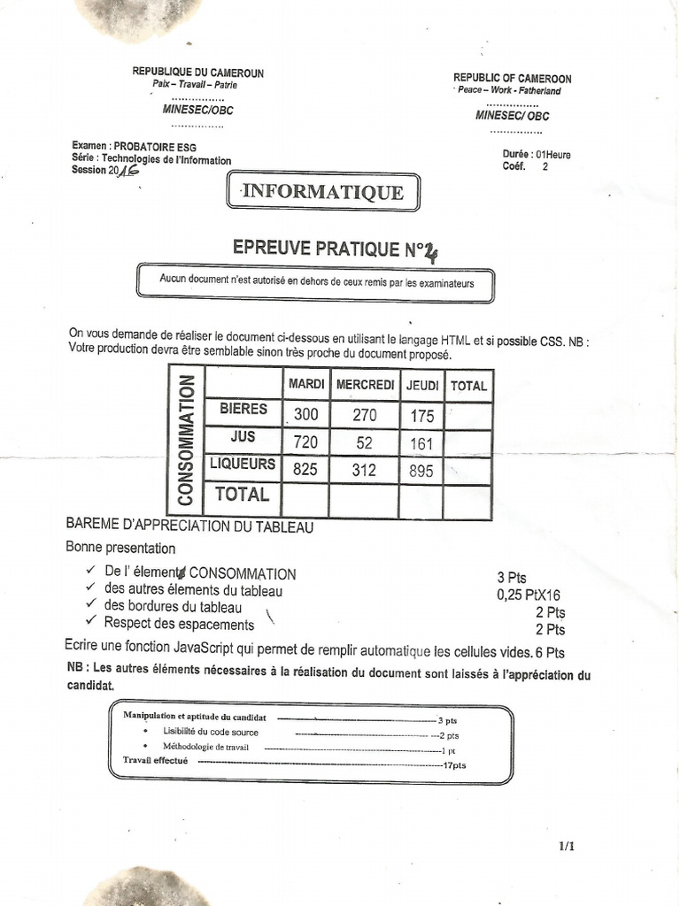 Sujet D Examen Pratique PTI | PDF