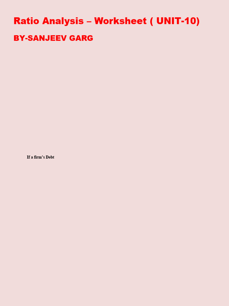 Liquidity Ratios in Financial Analysis | PDF | Revenue | Equity (Finance)