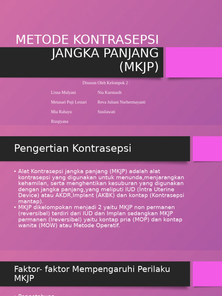 Kel 3 Metode Kontrasepsi Jangka Panjang (Mkjp) Bru | PDF