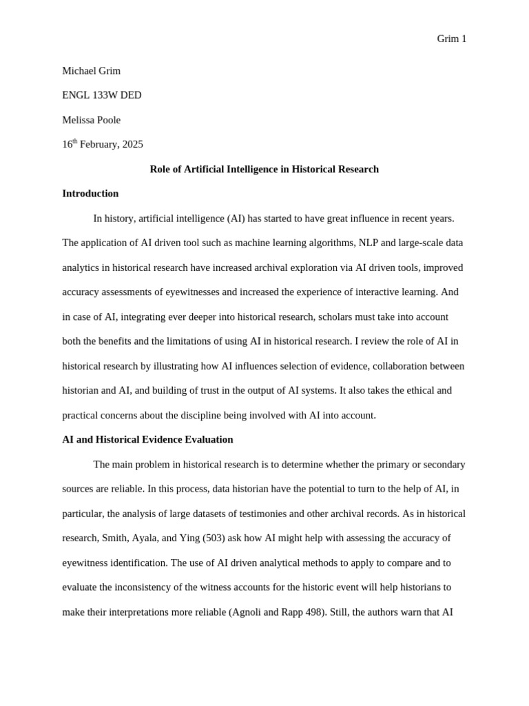 AI's Impact on Historical Research | PDF | Artificial Intelligence ...