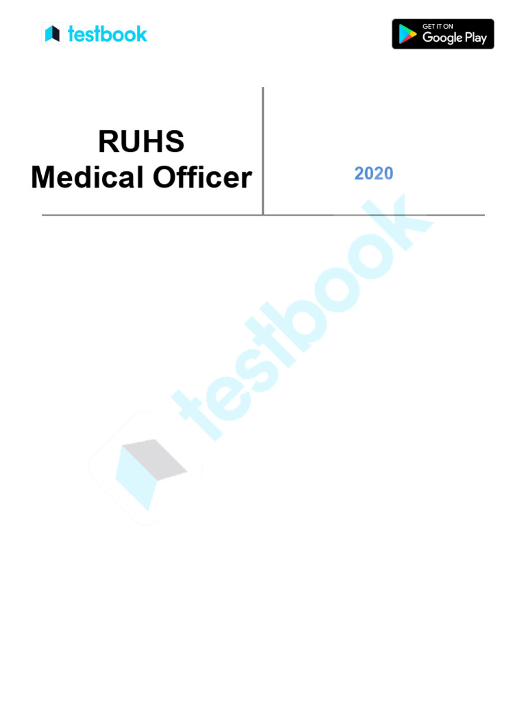 RUHS Medical Officer 2020 | PDF | Common Carotid Artery | Inflammatory Bowel Disease