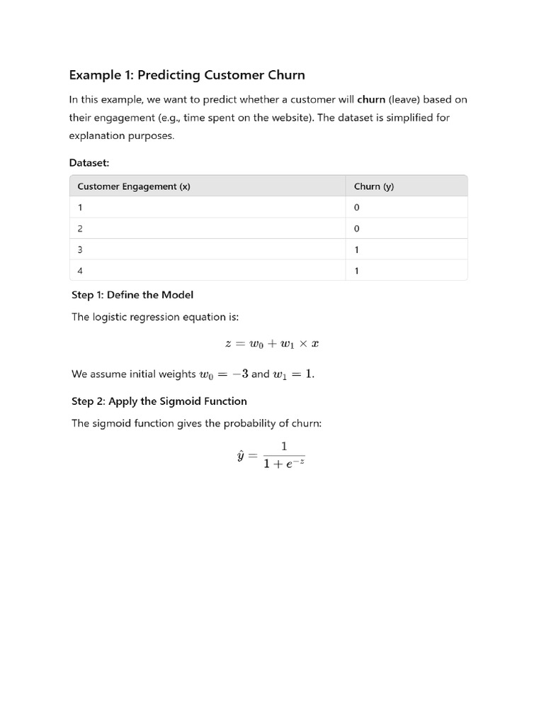 Logistive Regression Solved Example | PDF