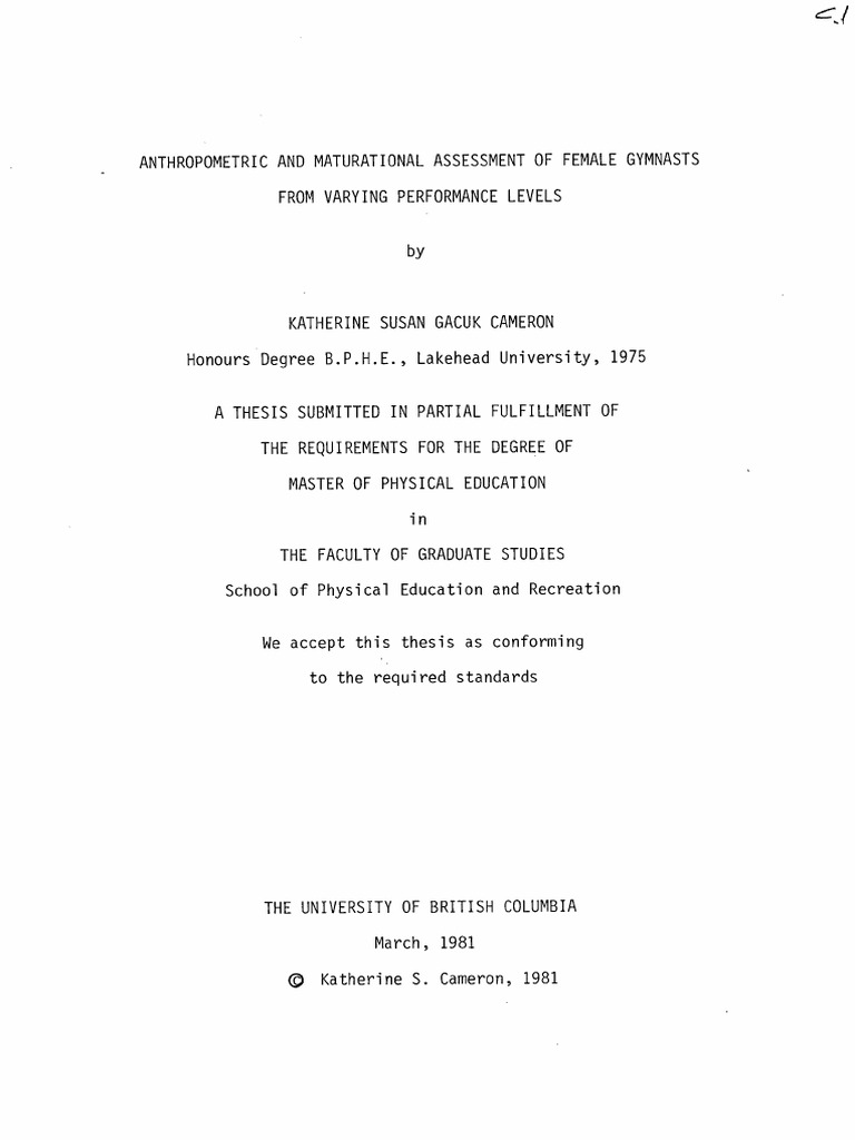 Ubc - 1981 - A7 - 5 C35 | PDF | Thesis | Educational Assessment And ...