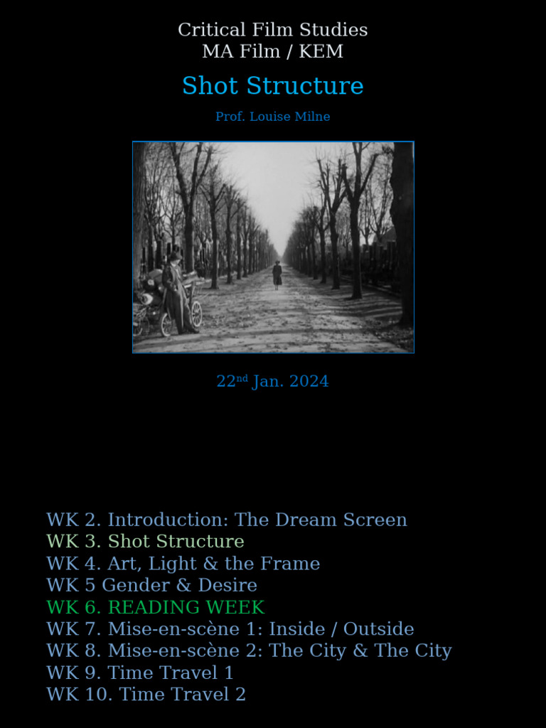 Film Theory: Shot Structure & Desire | PDF