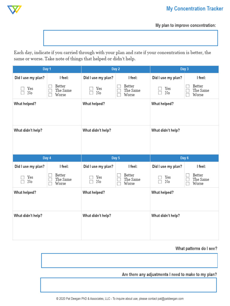 My Concentration Tracker | PDF