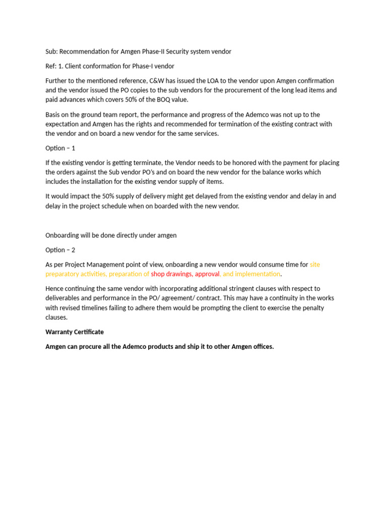 Security Termination draft-TT60523 | PDF