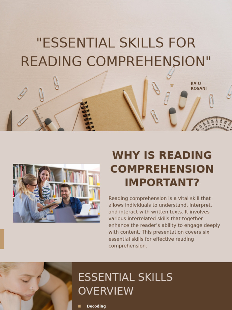 Essential Skills For Reading Comprehension | PDF | Reading ...