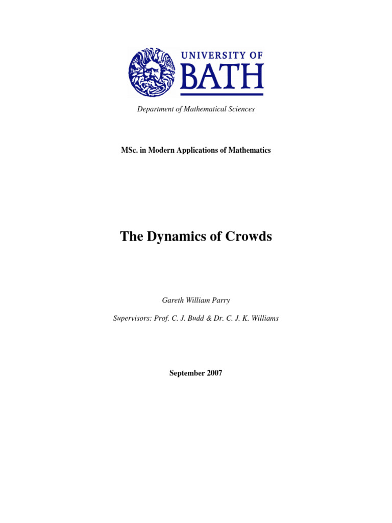MSC Thesis Crowd Dynamics | PDF | Force | Physics