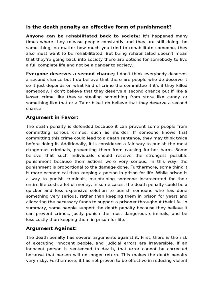 Copia de Argumentative Essay - Adela 9B | PDF | Capital Punishment | Crimes