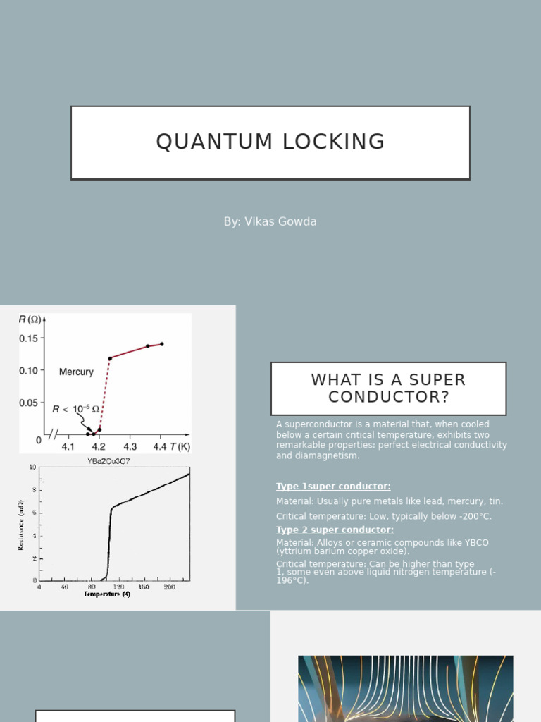 Quantum locking | PDF | Superconductivity | Electrical Resistance And ...