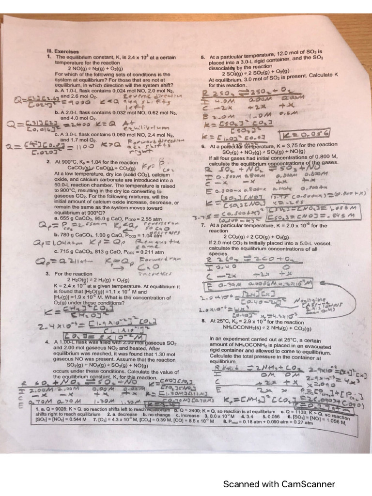 AP Chem 12-2 Check Out | PDF
