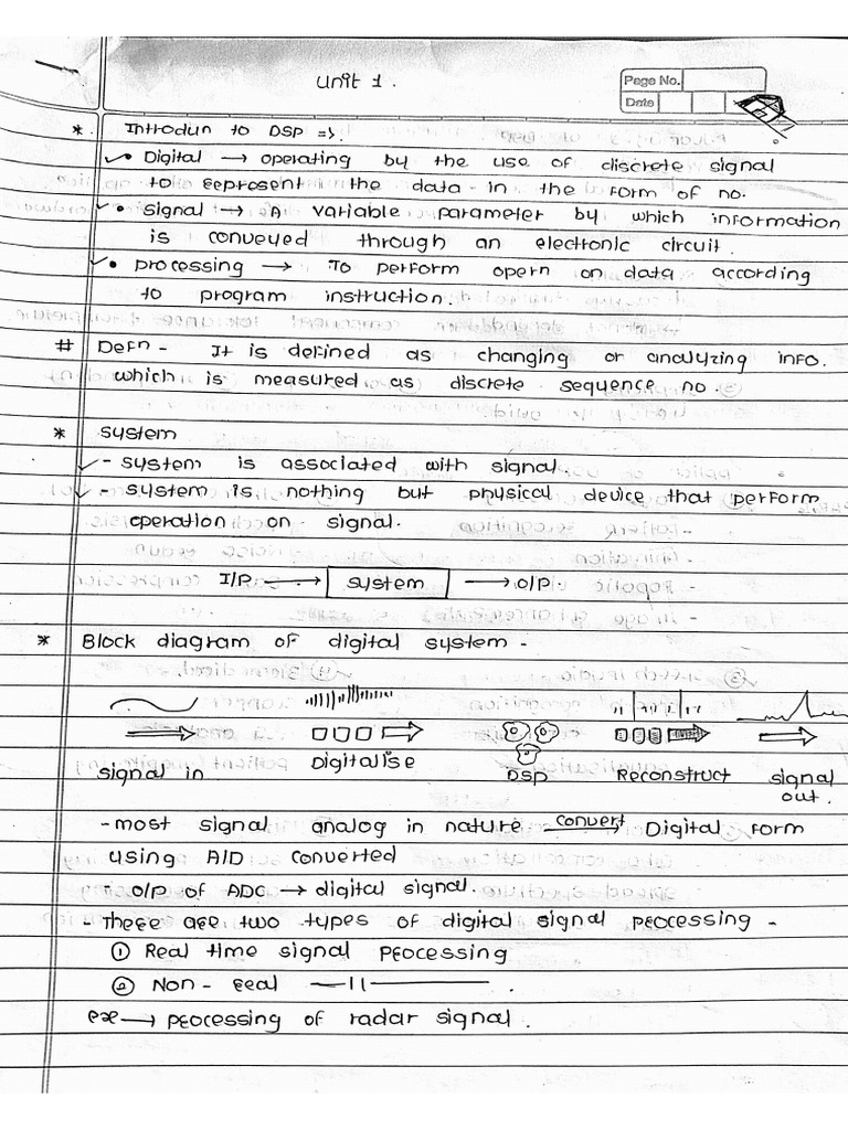 DSP Unit 1 Som | PDF