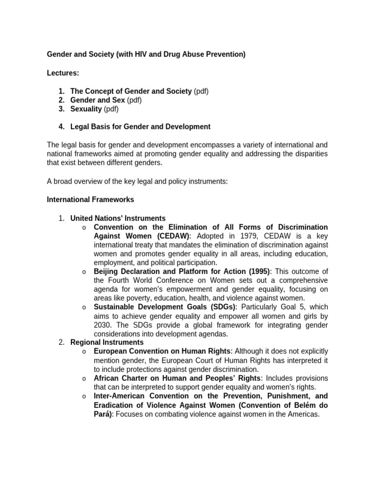 Gender Equality Laws and Frameworks | PDF | Sexual Harassment | Gender Role