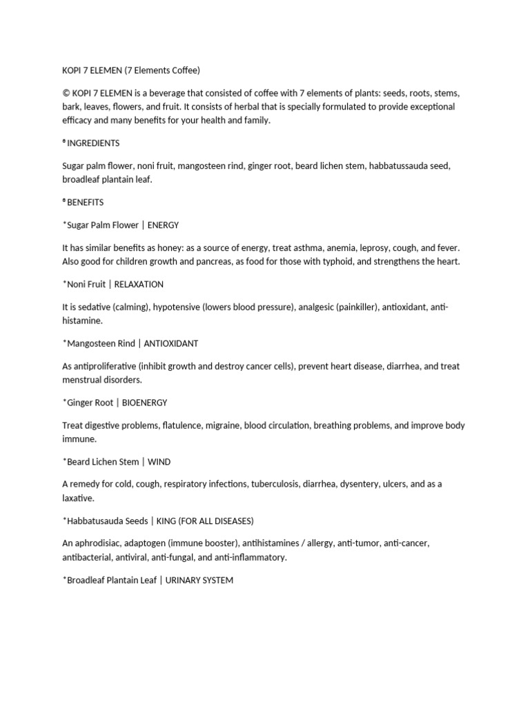 Kopi 7 Elemen | PDF