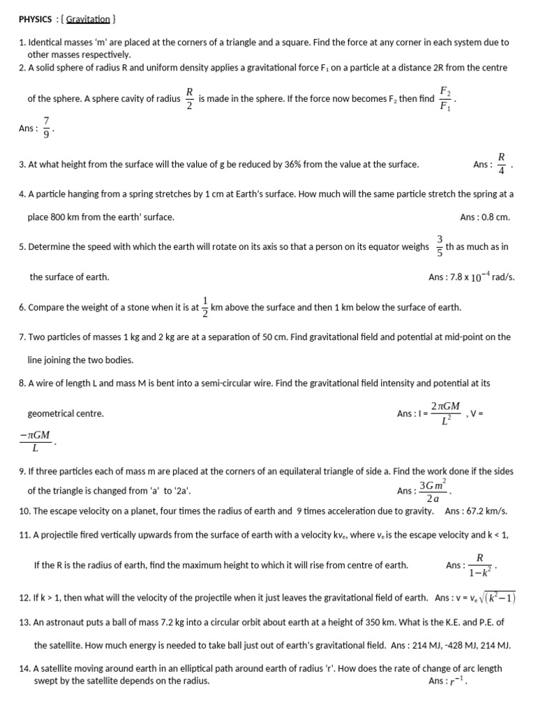Gravitation-Properties of Matter | PDF | Gravity | Earth