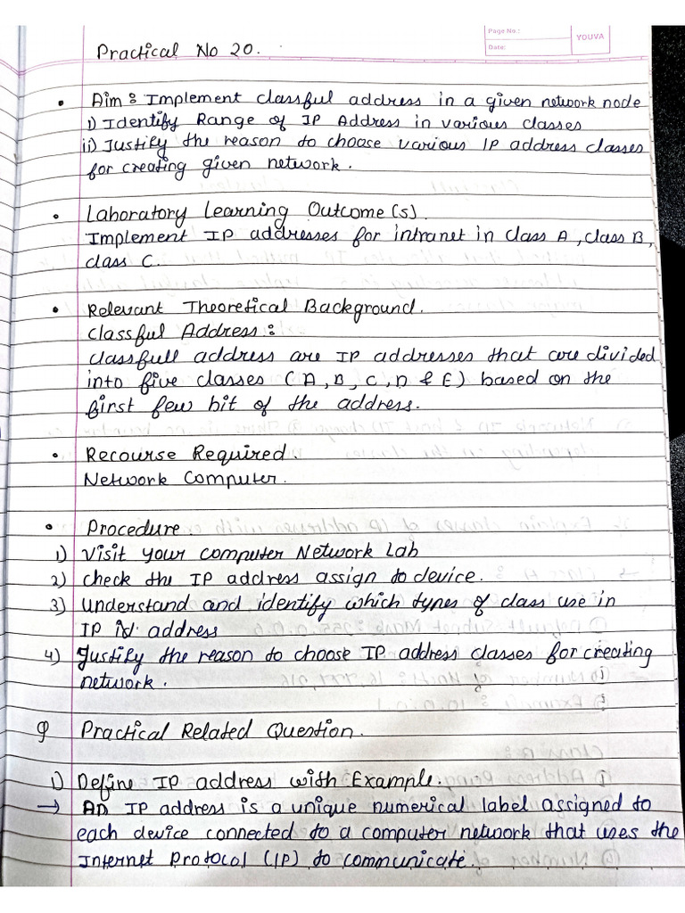 DCN Pratical No 20 | PDF