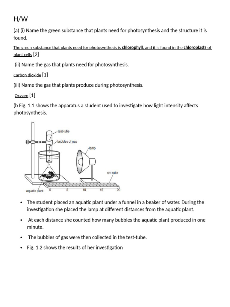 Biology Homework | PDF