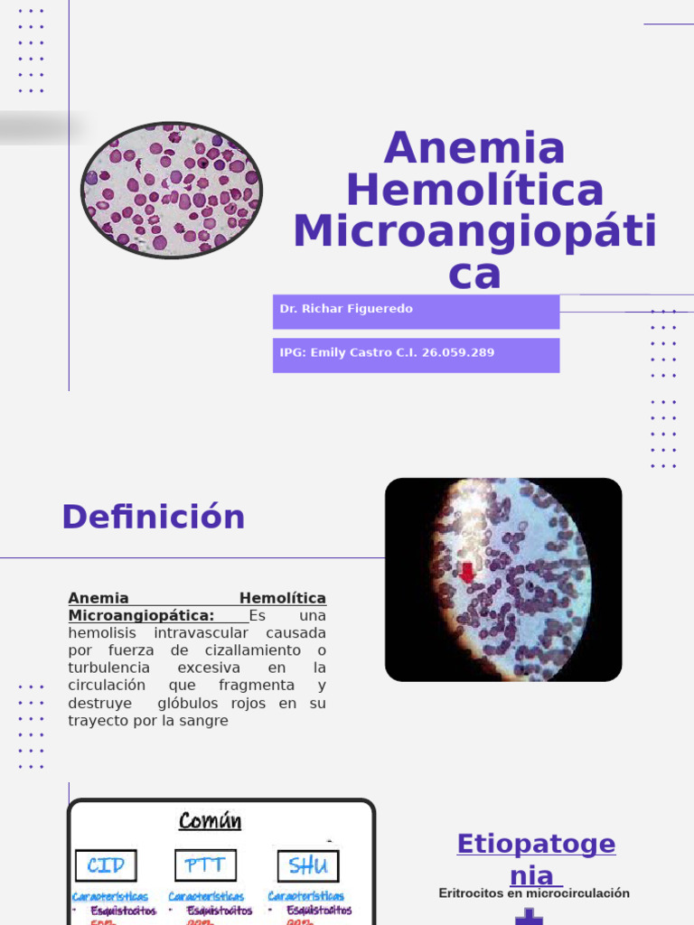 Anemia Hemolítica Microangiopática | PDF