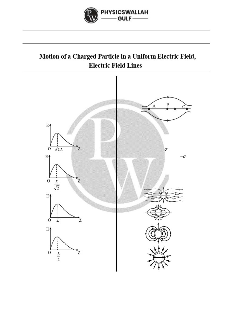 DPP-6_Motion of a Charged Particle_12th JEE_Physics | PDF | Electric ...