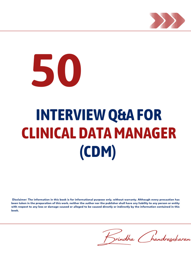 50 Clinical Data Manager Interview Questions | PDF | Data | Data Management