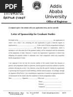 Addis Ababa University Individual Assignment Cover Page | PDF