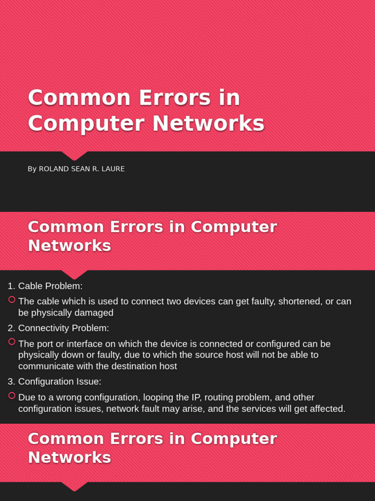 Common Computer Network Errors Explained | PDF | Computer Network | Ip ...