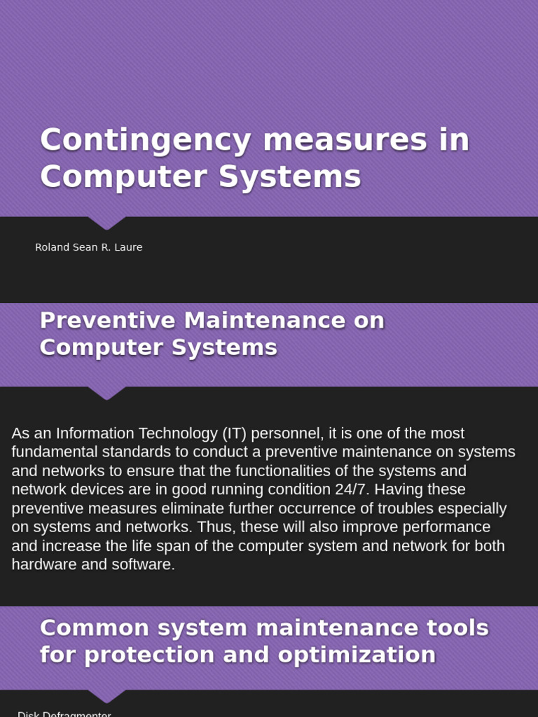 Preventive Maintenance for IT Systems | PDF | Microsoft Windows ...