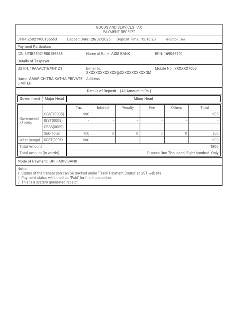 GST-Challan Receipt | PDF