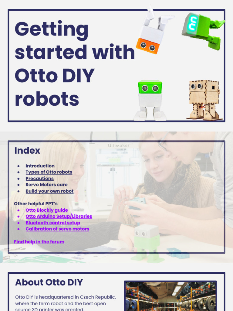 Getting Started With Otto DIY Robots | PDF | 3 D Printing | Robot