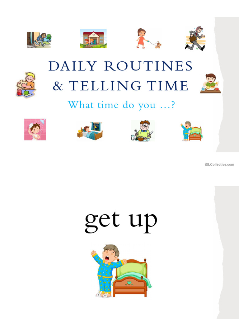 Daily Routines & Telling Time | PDF