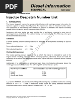 Bosch Injector Flow Rate, Part Code and Resistance Table PDF | PDF