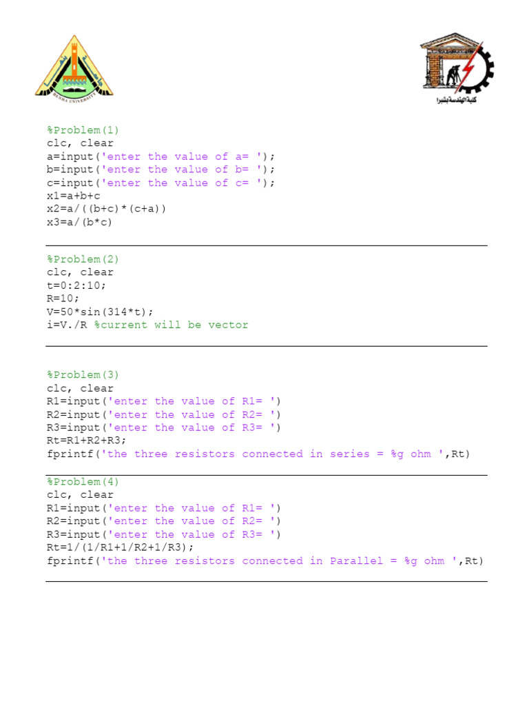 Sheet 2 Lab Answers | PDF